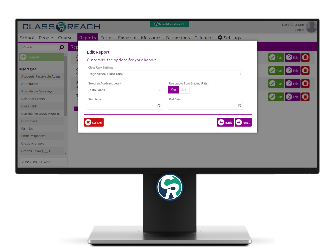 School Management Software with Single User Login
