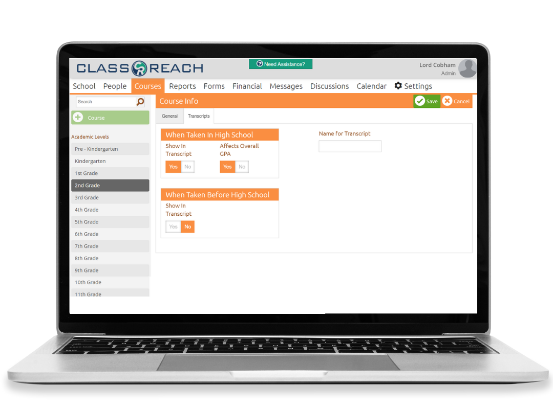Create Academic Transcripts with ClassReach | Printable
