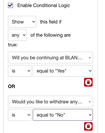 Forms - Conditional Logic