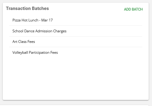 Adding Charges via Transaction Batches