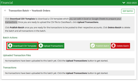 Adding Charges via Transaction Batches