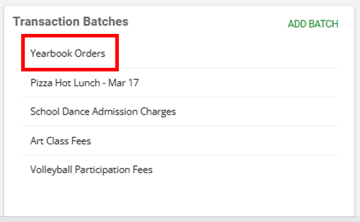 Adding Charges via Transaction Batches