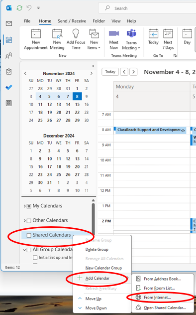 Syncing your ClassReach Calendar with external calendars like Google ...